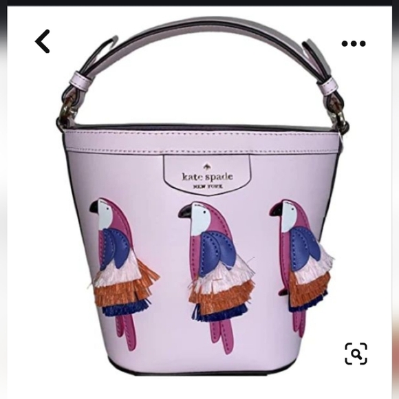 kate spade | Bags | Kate Spade Flock Party Parrot Pippa Bucket Bag ...
